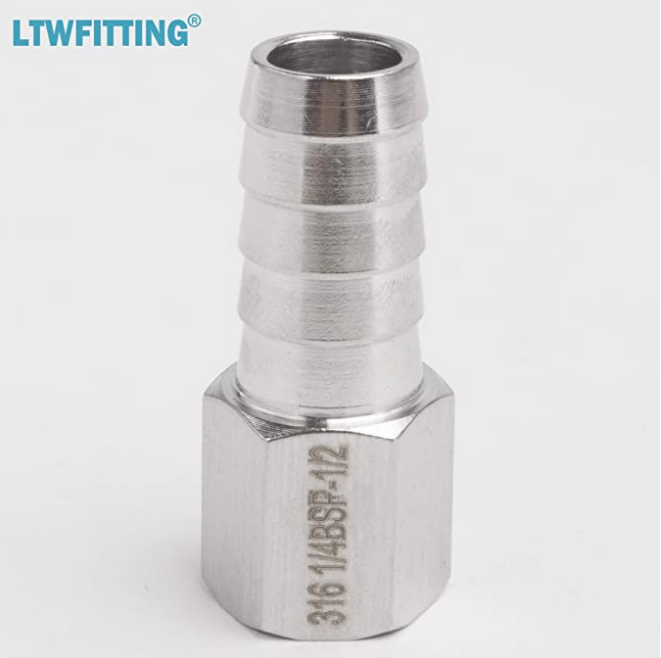 LTWFITTING Verbindungsstück / Adapter aus Edelstahl 316 BSP 1/4 Zoll I ... LTWFITTING Verbindungsstück / Adapter aus Edelstahl 316 BSP 1/4 Zoll I ...